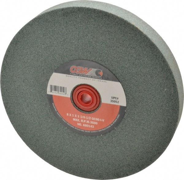 CGW Abrasives 80 Grit Silicon Carbide Bench & Pedestal Grinding Wheel 8 ...