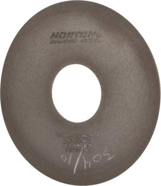 Norton 4" Diam x 1-1/4" Hole x 1/16" Thick, 100 Grit Surface Grinding ...