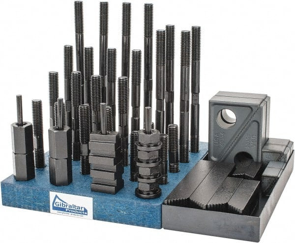 Gibraltar 50 Piece Fixturing Step Block & Clamp Set with 1" Step Block ...