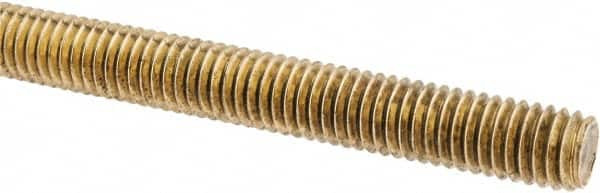Made in USA 3/8-16 x 3 ft. Brass Threaded Rod Right Hand Thread, UNC ...