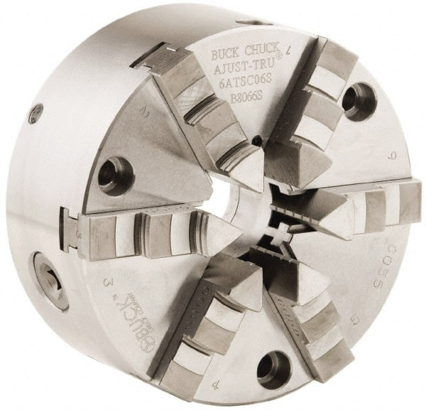 Buck Chuck 6 Jaws, 8" Diam, Self Centering Manual Lathe Chuck Front ...
