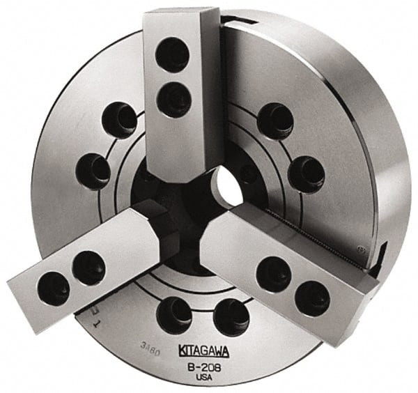 Kitagawa 3 Jaws, 10" Chuck Diam, Plain Back Mount, 2.9528" Through Hole ...