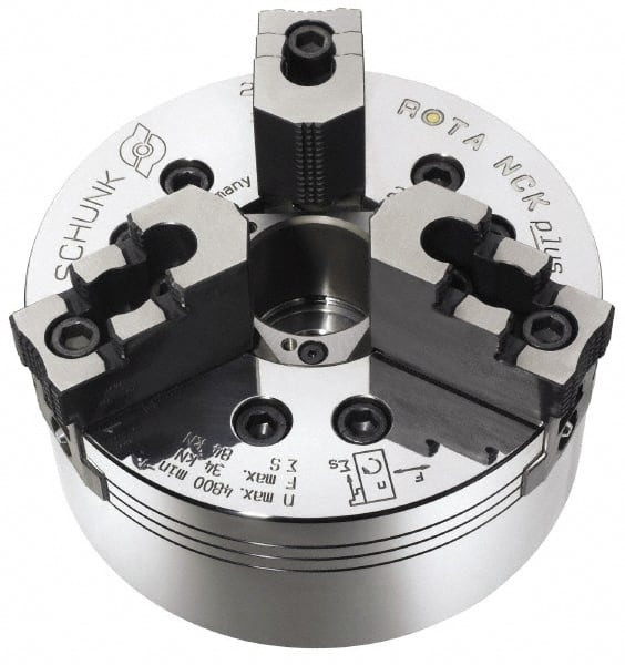 Schunk 3 Jaws, 12-1/2" Chuck Diam, A2-6 Mount, 3.583" Through Hole ...