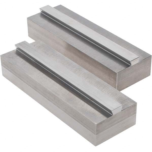 Kurt 6" Wide Steel 2-Jaw Standard Vise Jaw Set Hard Jaws, Bolt-On, 1.98 ...