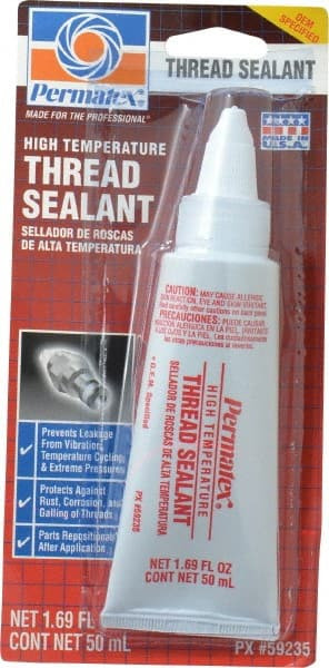 Permatex 50 mL Tube, White, Paste High Strength Threadlocker Series 592 ...