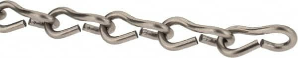 Made in USA 0.105" Diam Stainless Steel Single Jack Chain 30 Lb Load ...
