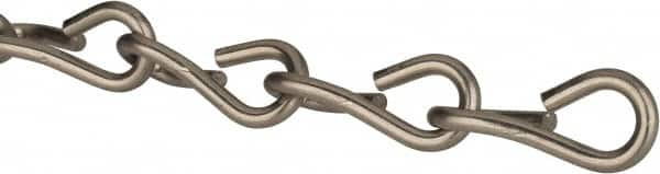 Made in USA 0.135" Diam Stainless Steel Single Jack Chain 50 Lb Load ...