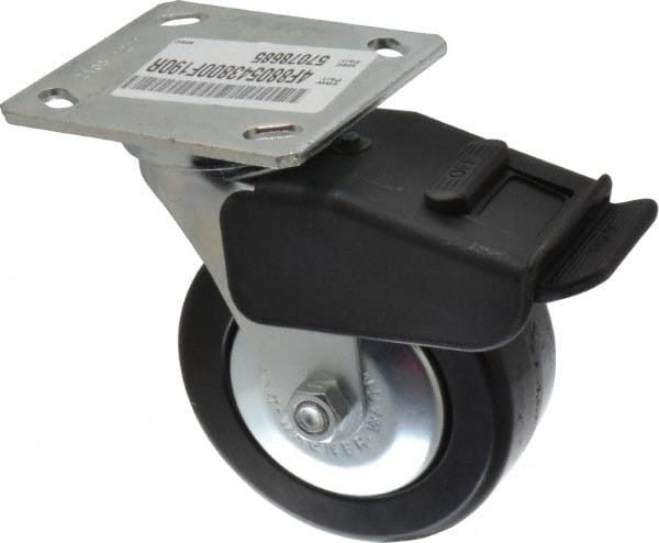 ER Wagner 5" Diam x 2" Wide x 6-1/2" OAH Top Plate Mount Swivel Caster ...
