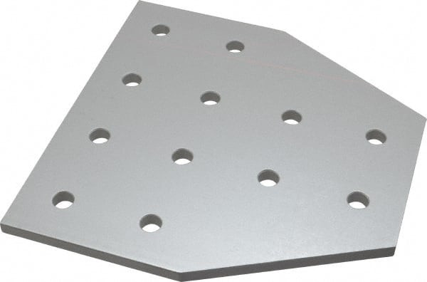 80/20 Inc. 6" Wide, 6" High, Open Shelving 12 Hole Tee Plate Aluminum ...