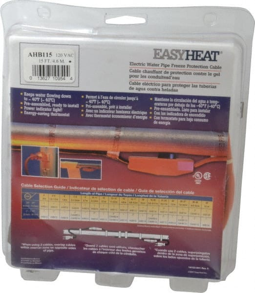EasyHeat 15 ft. Long, Preassembled, Fixed Length, Fixed Wattage ...