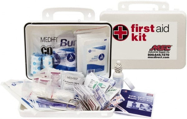 Medique 150 Piece, 25 Person, Industrial First Aid Kit 9-1/4" Wide x 6 ...