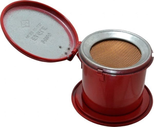 Eagle Manufacturing 1/2 Pint Capacity, Coated Steel, Red Bench Can 3-1/ ...