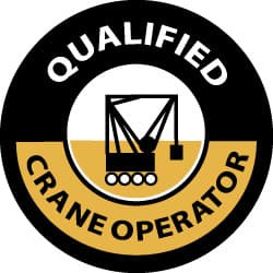 AccuformNMC 25 Qty 1 Pack Qualified Crane Operator, Hard Hat Label ...