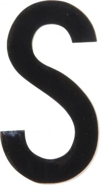 Made in USA Letter Label Legend: S, English, 2" Wide, Black, Pressure ...