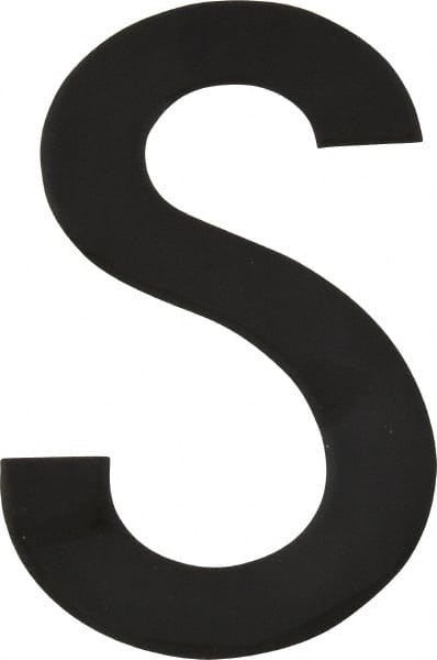 Made in USA Letter Label Legend: S, English, 4" Wide, Black, Pressure ...