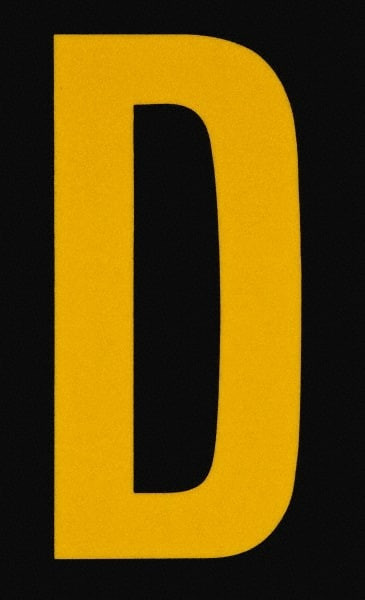 Made in USA Letter Label Legend: D, English, 1-3/8 x 1-7/8", Yellow ...