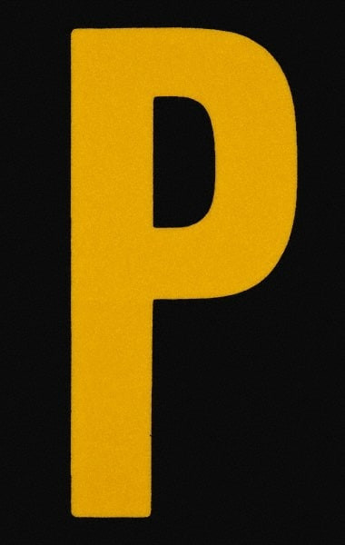 Made in USA Letter Label Legend: P, English, 1-3/8 x 1-7/8", Yellow ...