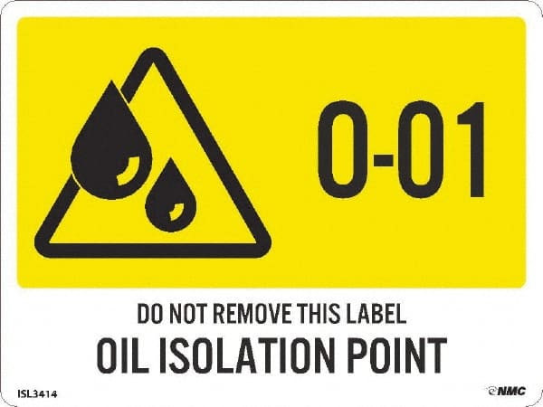 NMC Pack of 10 Energy Isolation Labels Legend: O - 01 THRU O - 10 DO ...