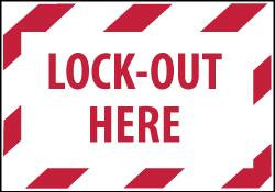 AccuformNMC 5 Qty 1 Pack Accident Prevention Label Legend: Lock-Out ...
