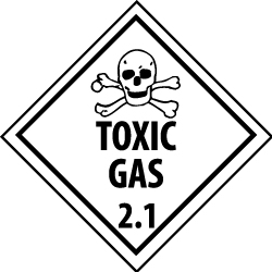 AccuformNMC Toxic Gas DOT Shipping Label 4" High x 4" Wide DL126ALV ...