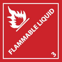 NMC Flammable Liquid DOT Shipping Label 4" High x 4" Wide DL161ALV ...