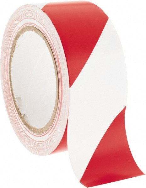 NMC 2" x 108 ft. Vinyl Floor & Egress Tape 0.0508 mil, Red & White ...