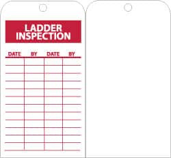 AccuformNMC 25 Qty 1 Pack 3" High x 6" Long, LADDER INSPECTION, English ...