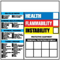 AccuformNMC 10 Qty 1 Pack Health - Flammability - Instability, 6" Long ...