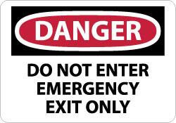 AccuformNMC "Danger - Do Not Enter - Emergency Exit Only", 10" Long x ...
