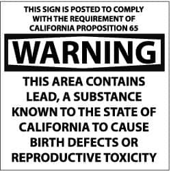 AccuformNMC "Warning - This Area Contains Lead, a Substance Known to ...