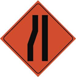 NMC "Lanes Merging Left," Lanes Merging Left, 48" Wide x 48" High Nylon ...