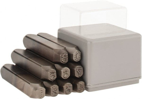 C.H. Hanson 9 Piece, 1/4" Character Steel Stamp Set Figures, Low Stress ...