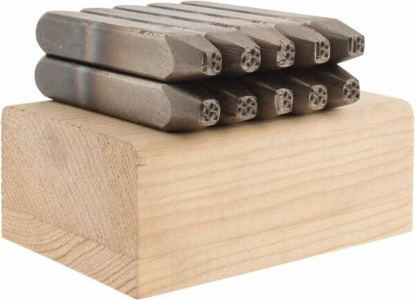 C.H. Hanson 10 Piece, 3/16" Character Steel Stamp Set Double Digit ...