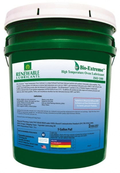 Renewable Lubricants 5 Gal Pail Synthetic/Graphite Lubricant White, -28 ...