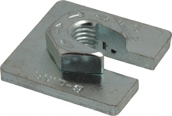 Cooper B-Line 3/8" Rod, Zinc Plated Carbon Steel Slip On Square Washer ...