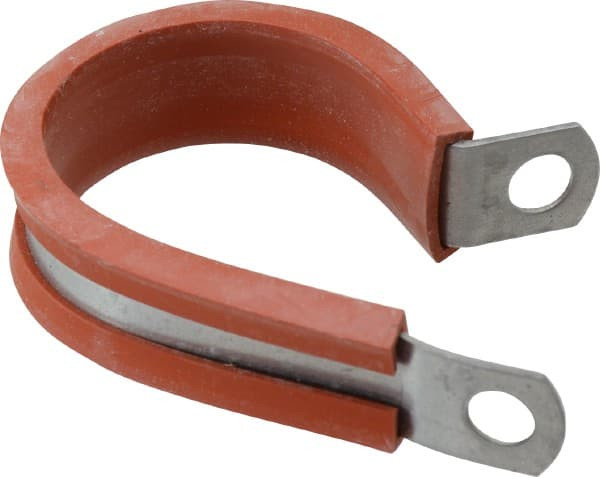 Made in USA 1-1/4" Pipe, 1-1/4" Rod, Cushion Clamp Gray & Red ...