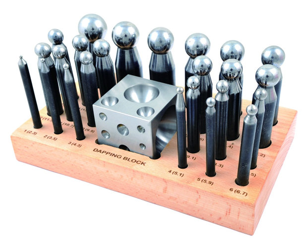 Precise 24 Piece Dapping, Doming, Forming Block & Punch Set - 8606-3406 ...