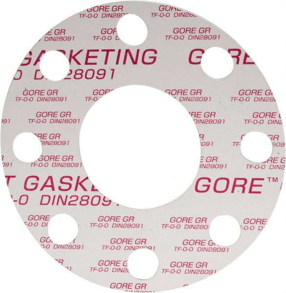 Made in USA 3" Pipe, Flange Gasket Gore-Tex GR, White, 1/16" Thick ...