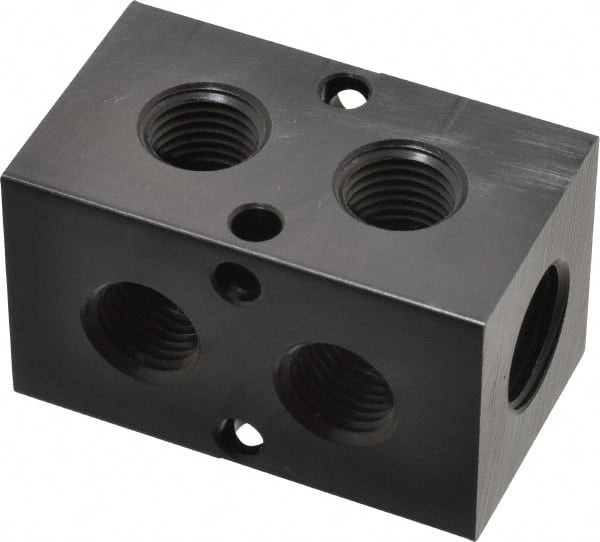 Made in USA 3/8" Inlet, 1/4" Outlet Manifold 2.37" Long x 1-1/4" Wide x ...