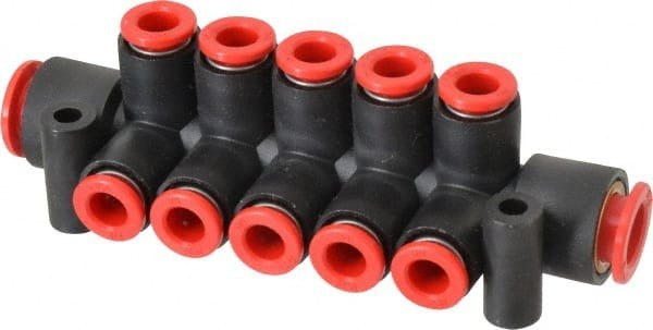 SMC Pneumatics 3/8" Inlet, 1/4" Outlet Manifold 104mm Long 2, Inlet ...