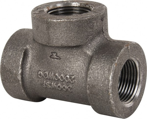 Value Collection Size 3/4", Class 300, Malleable Iron Black Pipe Tee ...