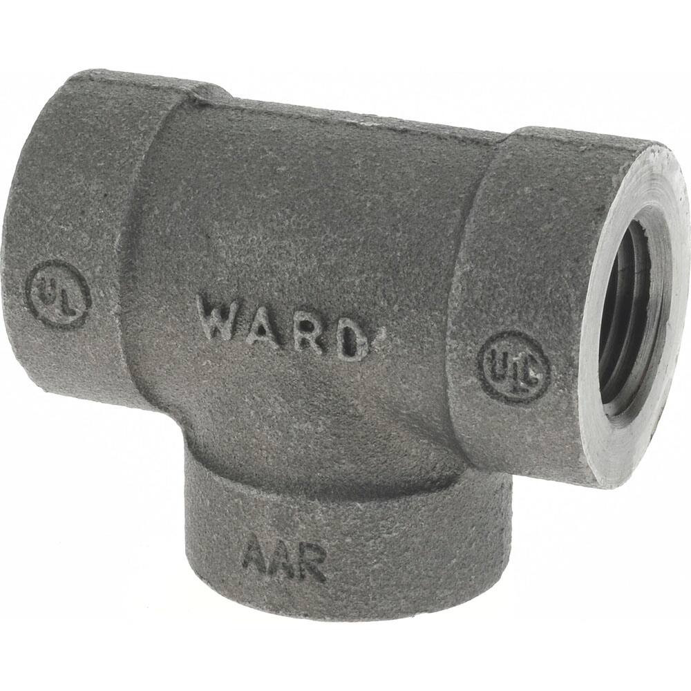 Value Collection Size 1/2", Class 300, Malleable Iron Black Pipe Tee ...