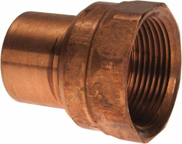 Mueller Industries 1-1/4" Wrot Copper Pipe Adapter FTG x F, Solder ...