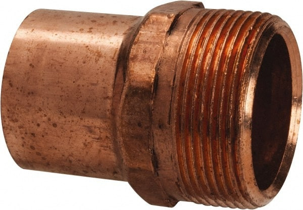 Mueller Industries 1-1/2" Wrot Copper Pipe Adapter FTG x M, Solder ...
