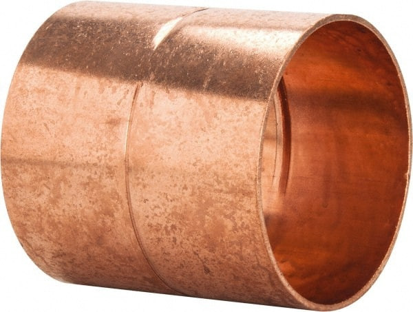 Mueller Industries 4" Wrot Copper Pipe Coupling with Rolled Stop C x C ...