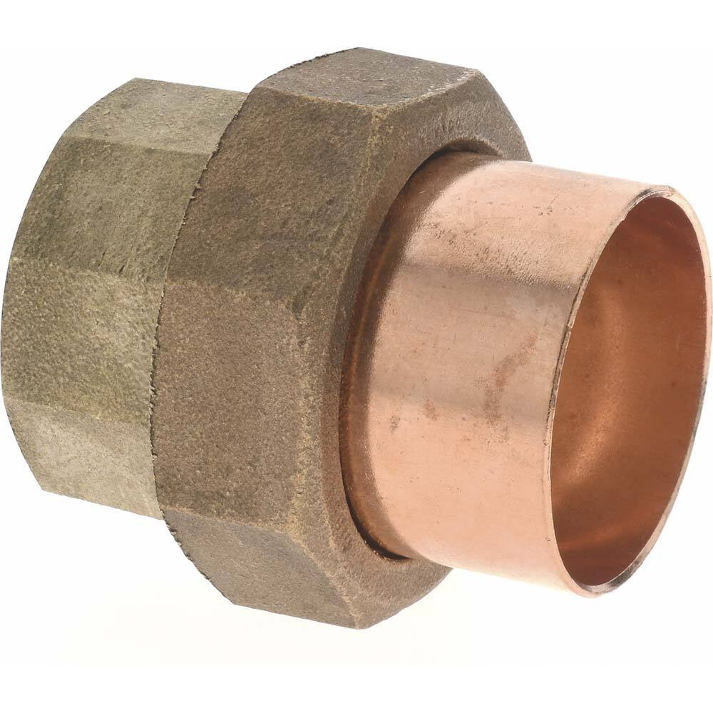 Mueller Industries 2" Wrot Copper Pipe Union C x C, Solder Joint A ...