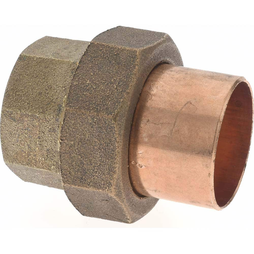 Mueller Industries 1-1/2" Wrot Copper Pipe Union C x C, Solder Joint A ...