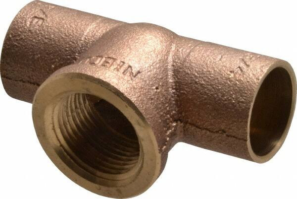 NIBCO 3/4" Cast Copper Pipe Tee C x C x F, Pressure Fitting B146050 ...