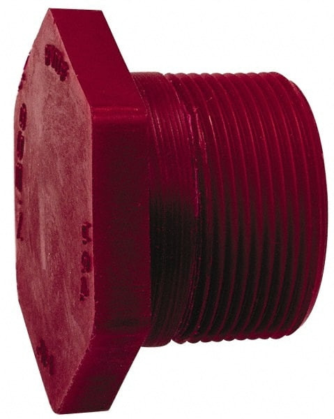 NIBCO 1/2" PVDF Plastic Pipe Threaded Plug Schedule 80, MIPT x MIPT End ...