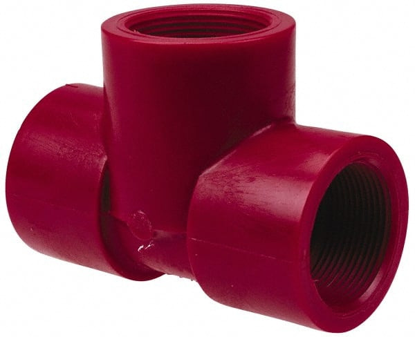 NIBCO 1-1/2" PVDF Plastic Pipe Tee Schedule 80, FIPT x FIPT x FIPT End ...